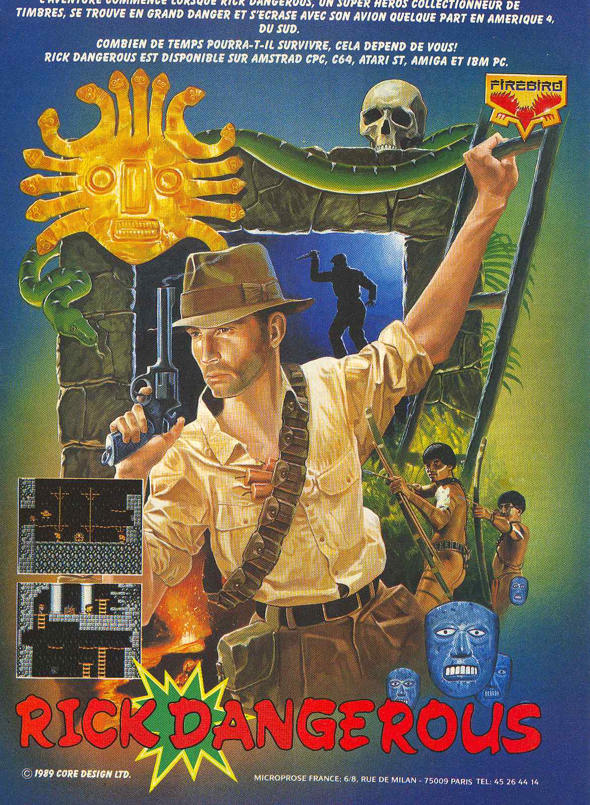 Rick Dangerous (Amstrad CPC, 1989) | Jeux vidéo et des bas
